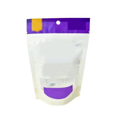 China Matte Glossy Finish Stand Up Zipper Pouch PVDC Polyester Laminated For Pet Treat for sale