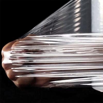China Fresh Food Wrap Transparent PVDC Cling Film Wrap Slide Cutter Stretch Film for sale