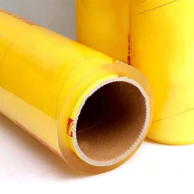 China Household Food Cling Wrap Plastic Film PVC / PVDC / PE / LDPE Cling Film With Slide Cutter for sale