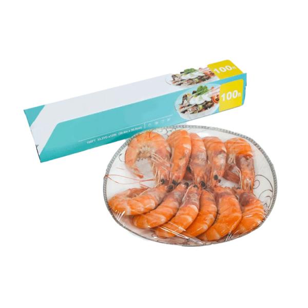 Quality Custom Good Barrier Safe Food Grade Cling Film Roll Anti Fogging PVDC Cling Film for sale