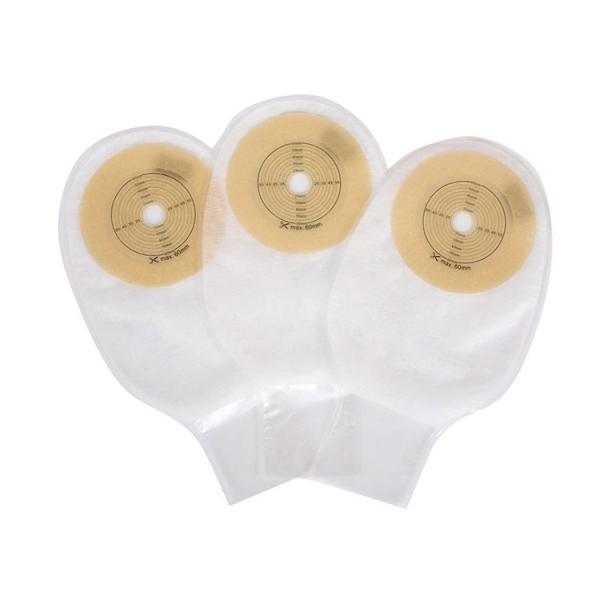 Quality Single Liner Colostomy Bag Clear Open Pouch Clamp Closure Drainable 15-60mm for sale