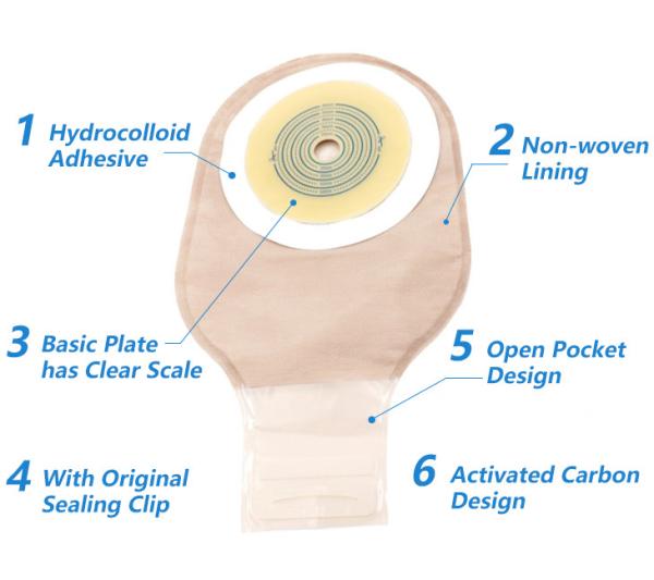 Quality Medical Reusable Disposable Colostomy Bag Stoma Different Types Colostomy Bag High barrier film for sale