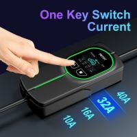 China Type 1 Plug Level 2 Shell Material PC EV Charger with LCD Display and Charging Appointment for sale