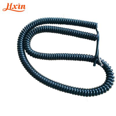 China Hxtpur-Cy PVC Cable  Spiral Curly Cable Coild Cable Electric cable connect motor tractor and trailer for sale
