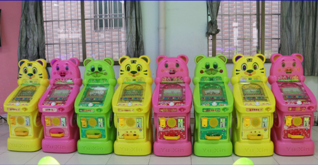 Cute Tiger Arcade Games Machine Coin Operated 14mm Pachinko Pinball Game Machine 0