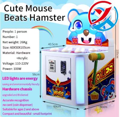 China Cute Style Hammer Coin Pusher Mini Arcade Game Machine Whack Mole Game with Plastic Material for sale