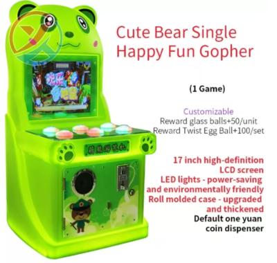 China Cute Bear Kids Whack-a-Mole Arcade Machine Coin Operated Indoor Game Console for sale