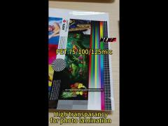 Fotografia PET Film di laminazione termica Cristallo E Alta Trasparenza