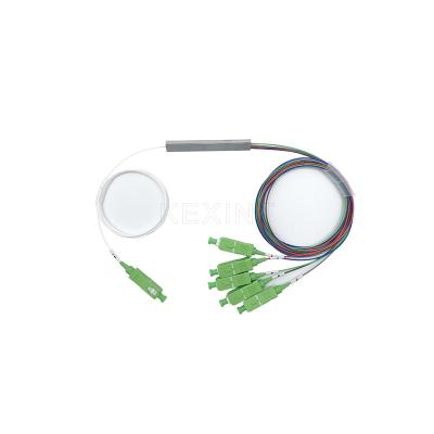 China KEXINT Single Mode G657A1 Fiber PLC Optical Splitter Mini Type 1x5 SC APC Connector for sale