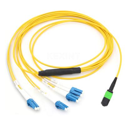 China KEXINT MPO To LC Fiber Optical Patch Cord 8 Core 3m Singlemode Multimode for sale