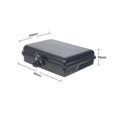 China KEXINT FTTH Glasvezel Verdeelkast Outdoor 16 Core PC ABS Zwart Te koop