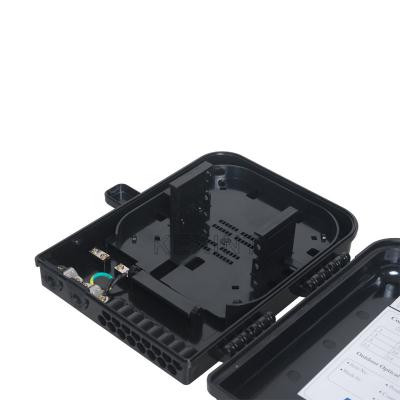 China KEXINT FTTH Glasvezel Verdeelkast Outdoor 16 Core PC ABS Zwart Te koop