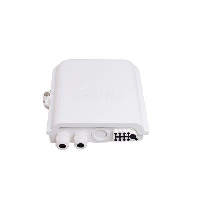 China KEXINT KXT-A-8B FTTH Fiber Optic Distribution Box 8 Cores Outdoor IP66 Waterproof White for sale