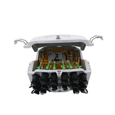 China FTTH 1x16 glasvezelverdeelkast voor buiten IP65 waterdicht wit KXT-B-16L KEXINT Te koop