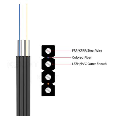 China KEXINT FTTH Fiber Optical Drop Cable GJSPXH Symmetrical Parallel Butterfly Cable for sale