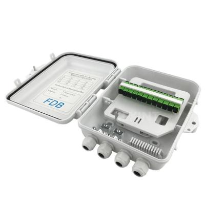 China KEXINT KXT-16A FTTH glasvezelverdeelkast 12 16 kernen buiten IP65 waterdicht wit Te koop