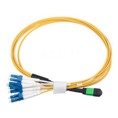 China Yellow 8 Core MPO MTP to 4 LC Duplex SM Fiber Optic Patch Cord KEXINT FTTH / FTTX for sale