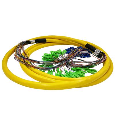 Cina FTTH 64 svuota Unitube che la toppa gialla della fibra cabla con il connettore differente in vendita
