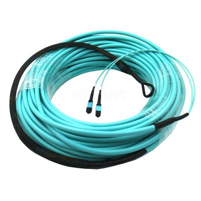 China FTTH OM3 MPO ao cabo de remendo ótico da fibra de MPO com olho puxando à venda