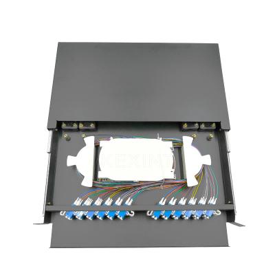 China FTTH 1U Optical Fiber Distribution Panel With Duplex Connector for sale