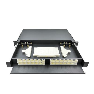 China FTTH 1U Optical Fiber Distribution Panel With Duplex Connector for sale
