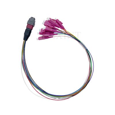 Cina 12 Core Fibra ottica Cable Om4 Mtp/Pc Maschio - Lc/Upc Fanout 0,9mm 40cm in vendita