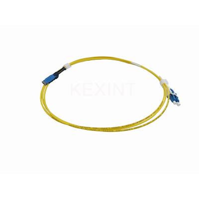 China KEXINT 2M MDC UPC To LC UPC Uniboot Duplex OS2 Single Mode LSZH (OFNR) 2.0mm Fiber Optic Patch Cable for sale