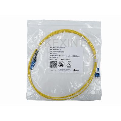 China KEXINT 2M MDC UPC To LC UPC Uniboot Duplex OS2 Single Mode LSZH (OFNR) 2.0mm Fiber Optic Patch Cable for sale