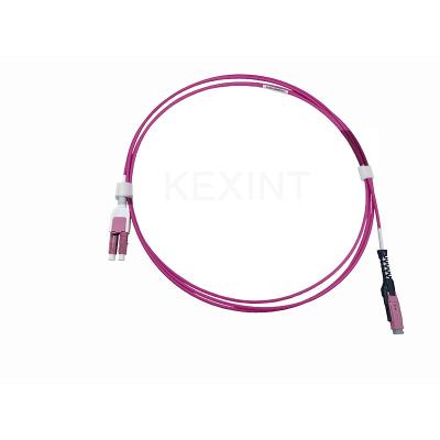 中国 KEXINT 2M MDC UPC から LC UPC Uniboot デュプレックス マルチモード OM4 LSZH (OFNR) 2.0mm 光ファイバーパッチケーブル 販売のため