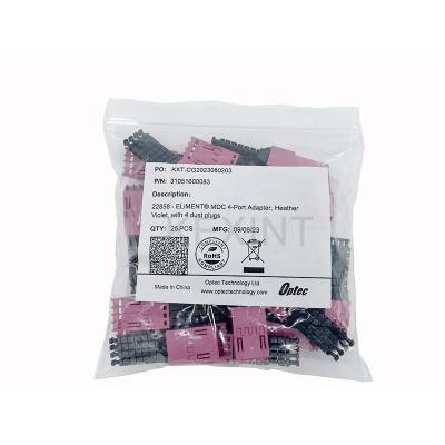 China KEXINT ELiMENT MDC 4 Port Adaptador Mmultimode Heather Violeta Com 4 tampas de poeira Match MDC Cordão de remendo à venda