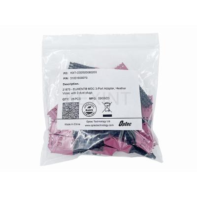 Cina KEXINT ELiMENT MDC 3 Port Adapter Mmultimode Heather Violet Con 3 tappi per la polvere Corrispondenza MDC Patch Cord in vendita