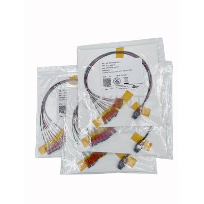 China KEXINT MTP (MPO) Female APC To MDC 16 Fiber Breakout OM4 (50/125) Fiber Optic Patch Cord for sale