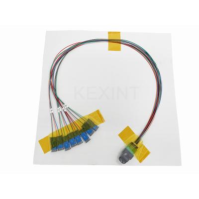 中国 KEXINT MTP (MPO) 女性 APC から MDC 16 ファイバー ブレイアウト シングルモード (9/125) ファイバー オプティック パッチ コード 販売のため