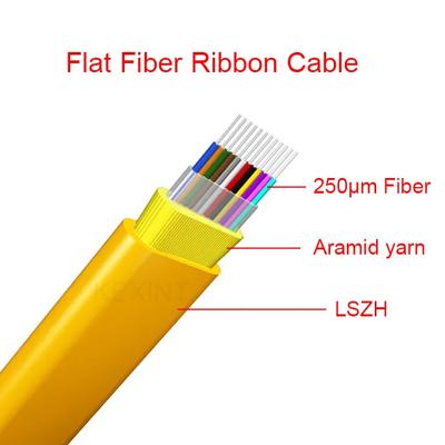 Cina KEXINT GJFDKBV 12 Core G657A1 Fibre Indoor Flat Ribbon Fiber Optical Cable in vendita