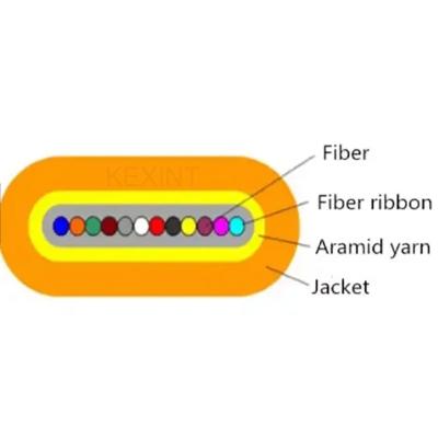 Cina KEXINT GJFDKBV 12 Core G657A1 Fibre Indoor Flat Ribbon Fiber Optical Cable in vendita
