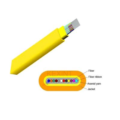 Cina KEXINT GJFDKBV 12 Core G657A1 Fibre Indoor Flat Ribbon Fiber Optical Cable in vendita