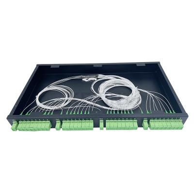 China KEXINT 4 X 8 SC APC Fiber Optic PLC Splitter 1U ODF 19 Inch Rack Fiber Optic Patch Panel for sale