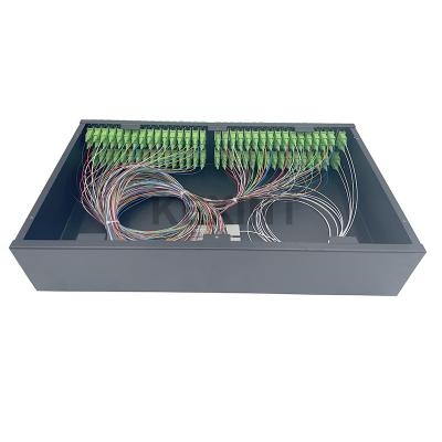 Cina KEXINT 4 PCS 1X 32 SC APC Fiber Optic PLC Splitter 2U ODF 19 pollici Rack Fiber Optic Patch Panel in vendita