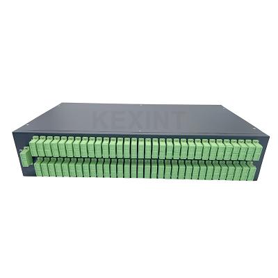 Cina KEXINT 2 PCS 1X 64 SC APC Fibra ottica PLC Splitter 2U ODF 19 pollici Rack Fibra ottica Patch Panel in vendita
