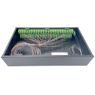 Cina KEXINT 2 PCS 1X 64 SC APC Fibra ottica PLC Splitter 2U ODF 19 pollici Rack Fibra ottica Patch Panel in vendita