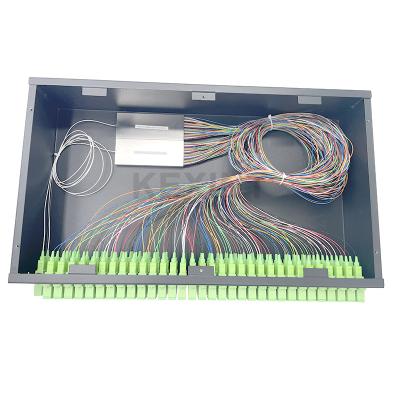 Cina KEXINT 2 PCS 1X 64 SC APC Fibra ottica PLC Splitter 2U ODF 19 pollici Rack Fibra ottica Patch Panel in vendita
