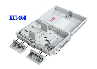 China 2 Into 16 Out Overhead Fiber Optic Distribution Box Splicing Black Holding Pole Gray for sale