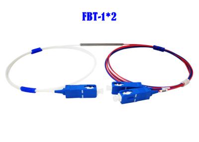 China De conector ótico 1310 do SC APC do WDM da fibra do acoplador de FBT 1×2 mini 0,9 50/50 1490 1550 à venda