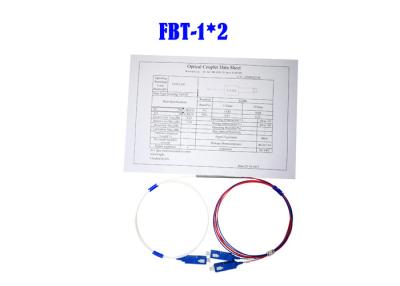 China De conector ótico 1310 do SC APC do WDM da fibra do acoplador de FBT 1×2 mini 0,9 50/50 1490 1550 à venda