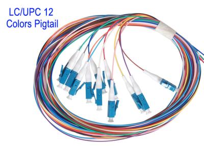 China LC/UPC 12 Core Colors SM Patch Cord Fiber Patch Cables G652D G657A1 G657A2 1m 1.5m for sale