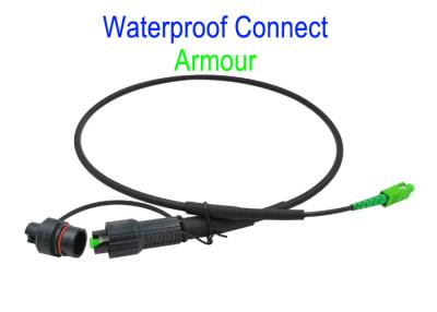 China Waterproof Optical Patch Cord SC/APC LC To SC Single Mode LSZH G657A2 HUAWEI Armour IP68 for sale