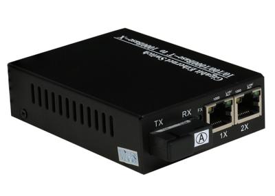 China Inspektions-Art Faser Optik-SFP-Modul 1000M Verbindungsstück 2 Portmedien-Konverter Sc RJ45 zu verkaufen