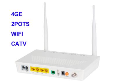 China Ethernet 4 Gigabit GEPON ONU 1 de Steun IPv4 van USB 4GE 2POTS WIFI CATV en de dubbele stapel van IPv6 Te koop