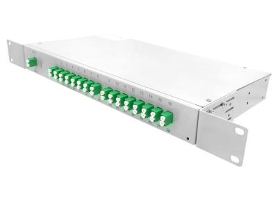 China 1U Rack Mount 1 × 32 SM Fiber Optic PLC Splitter 19 Inches LC / APC Connector for sale