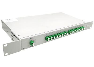 China 1U Rack Mount 1 × 32 SM Fiber Optic PLC Splitter 19 Inches LC / APC Connector for sale